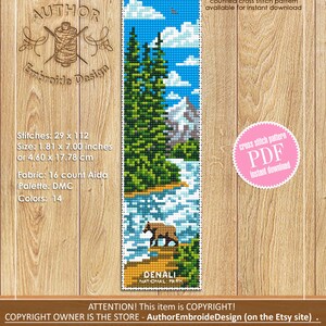 National Park Bookmark Set Cross Stitch Pattern PDF Download Nature ...