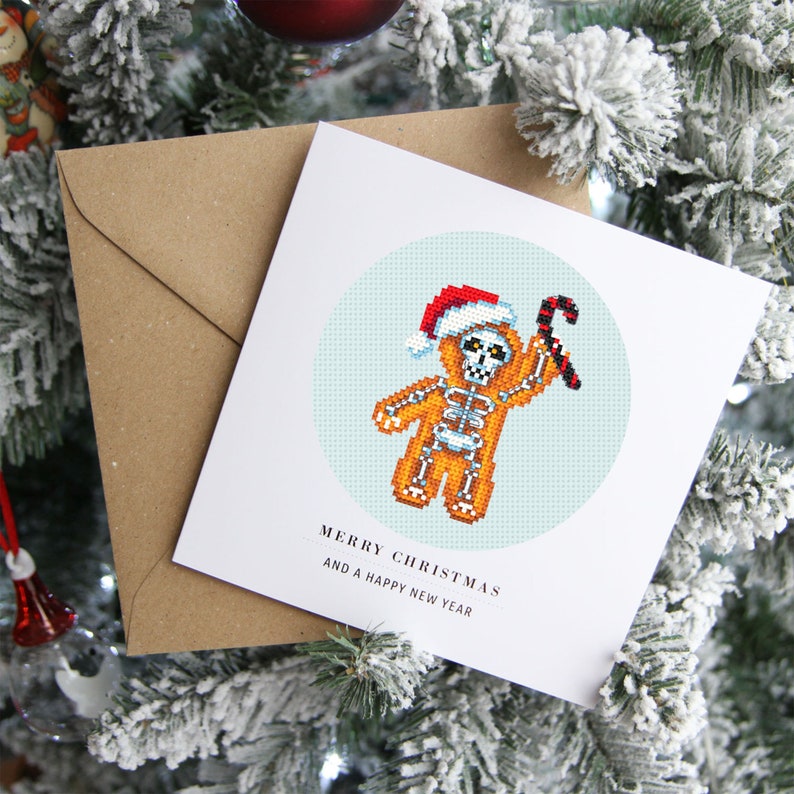 Gothic Gingerbread Man Cross Stitch Pattern Download PDF - Etsy