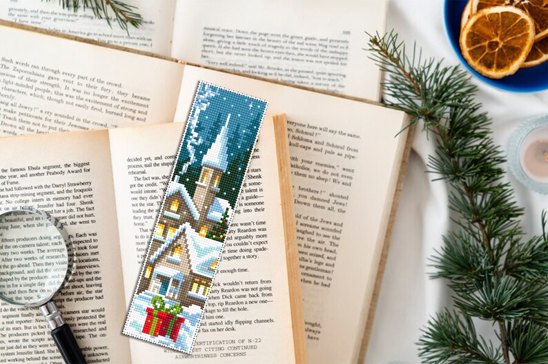 Modèle de point de croix signet d'hiver PDF téléchargement instantané ...