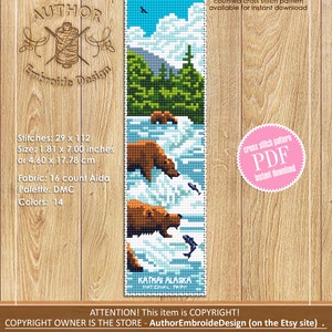National Park Bookmark Set Cross Stitch Pattern PDF Download Nature ...
