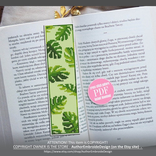 Bookmark Cross Stitch Pattern Digital PDF Handmade Bookmark - Etsy