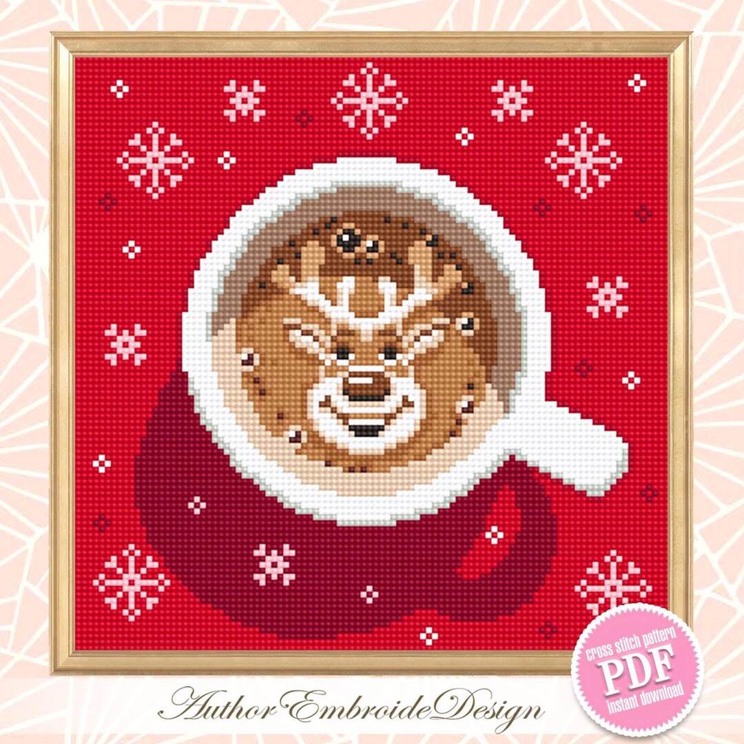 Christmas Coffee Cross Stitch Pattern PDF Download Christmas Cross ...