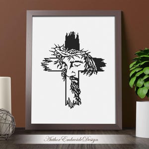 Religious Cross With Jesus Cross Stitch Pattern PDF Instant Download ...