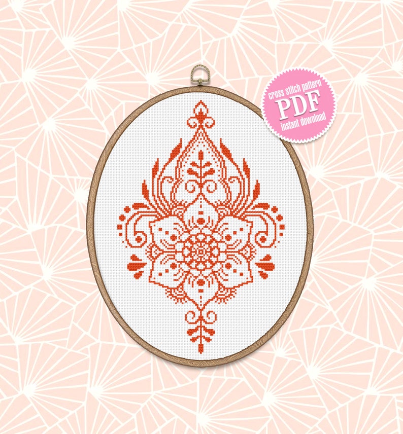 Mandala Set Cross Stitch Pattern Download PDF, Monochrome Mandala ...