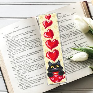 Cat Bookmark Cross Stitch Pattern Download PDF Handmade Bookmark, Cute ...