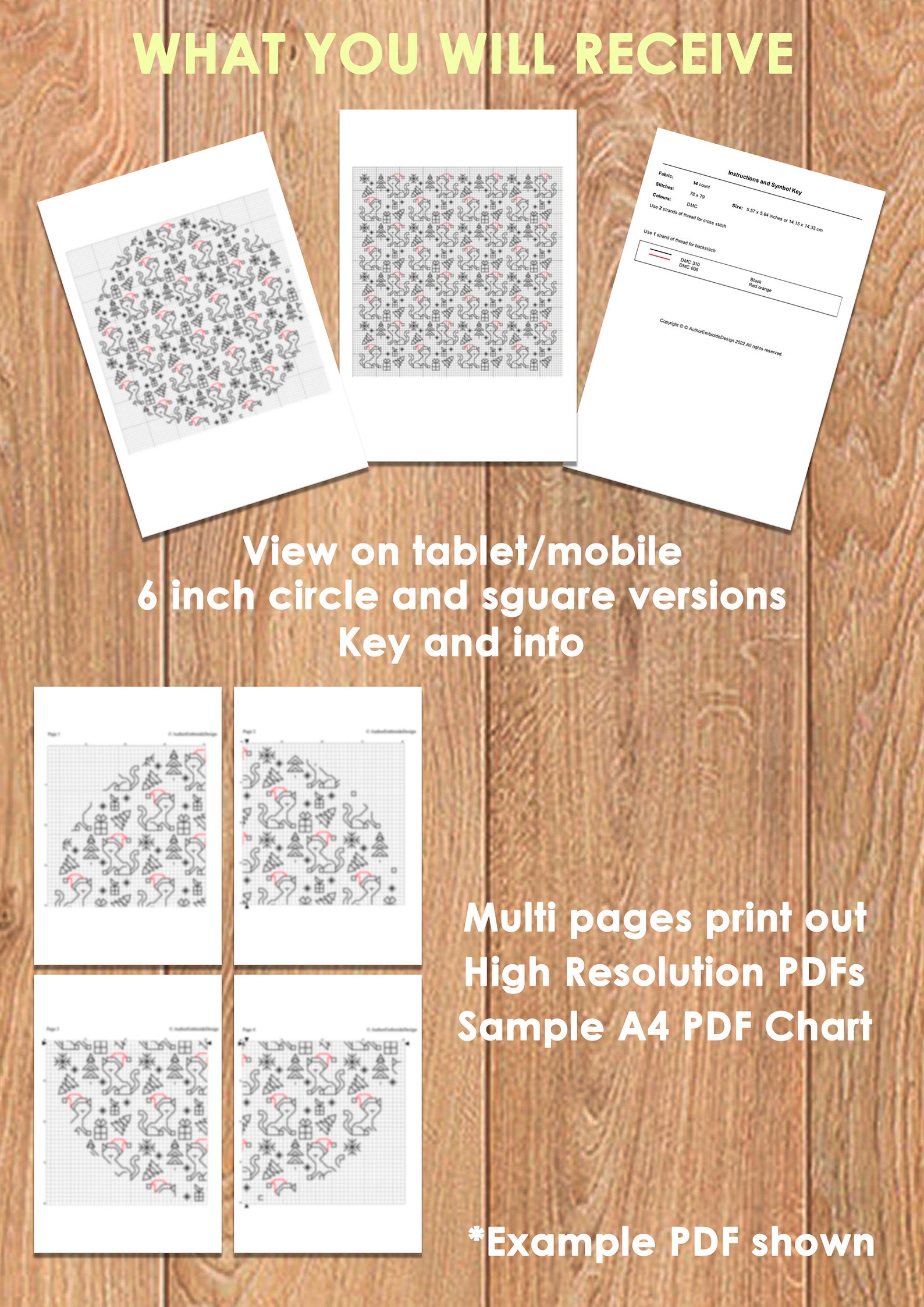 Cat Geometric Blackwork Pattern PDF Easy Christmas Seamless - Etsy