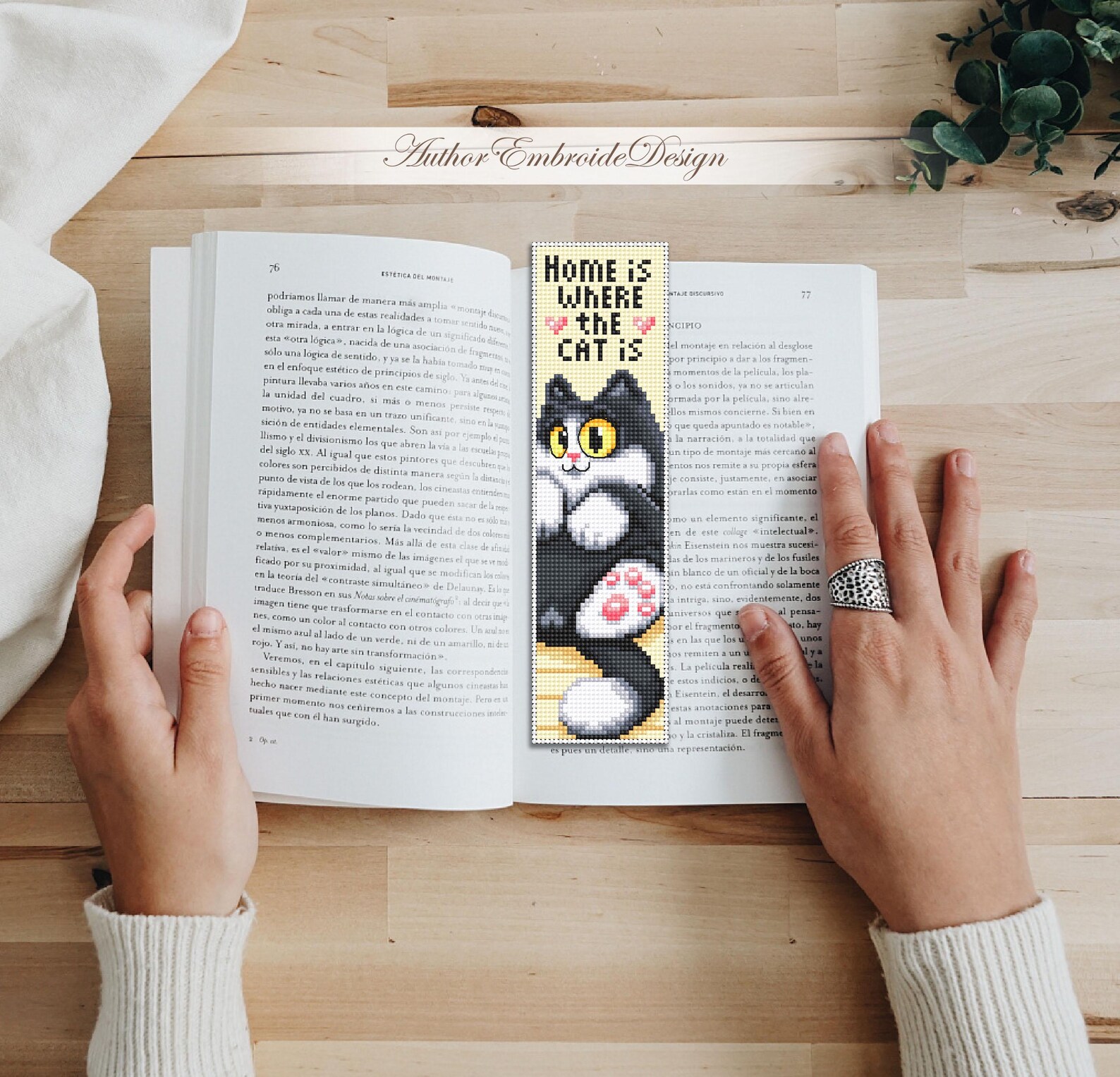 Cat Bookmark Cross Stitch Pattern PDF Download Black Cat Cross Stitch ...