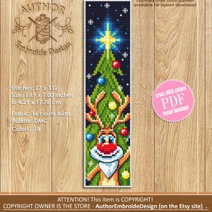 Christmas Bookmark Set Cross Stitch Pattern Download PDF Handmade ...