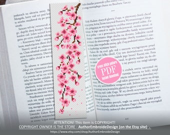 Cross Stitch Bookmark Spring Blossom Birds PDF Pattern Chart Download ...