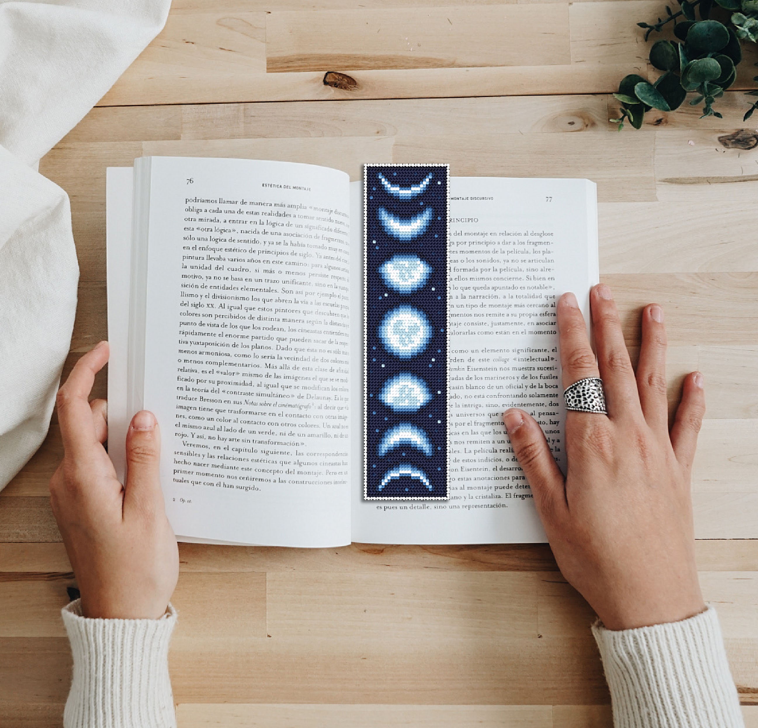 Moon Bookmark Cross Stitch Pattern Download PDF, Handmade Bookmark ...