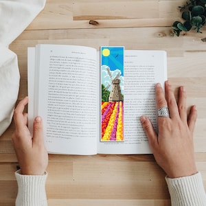 Bookmark Windmill Cross Stitch Pattern PDF Handmade Bookmark Holland ...