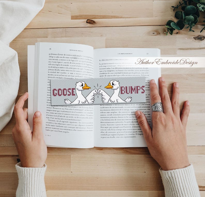 Goose Bumps Bookmark Cross Stitch Pattern PDF Download Silly Goose ...