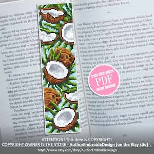 Summer Bookmark Cross Stitch Pattern PDF Download Tropical Fruit ...