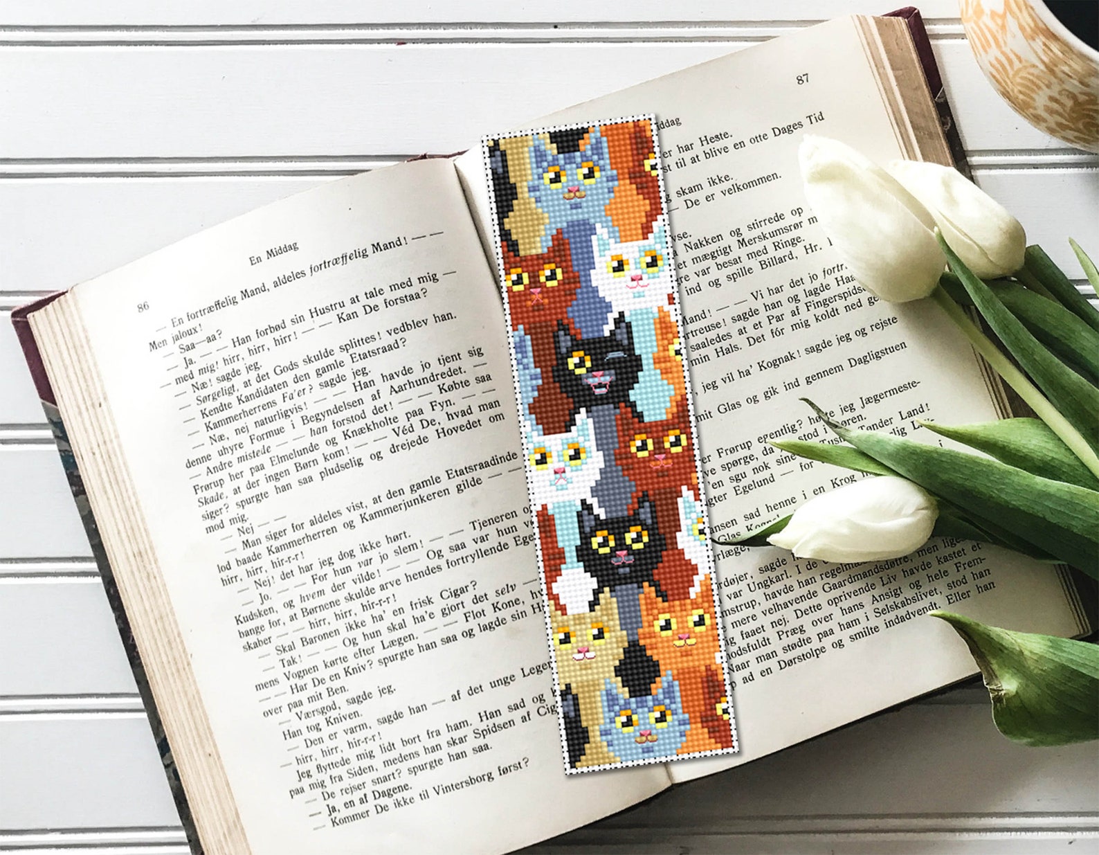 Cat Bookmark Cross Stitch Pattern PDF Download Funny Cats Cross Stitch ...