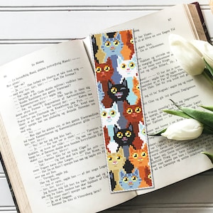 Cat Bookmark Cross Stitch Pattern PDF Download Funny Cats Cross Stitch ...