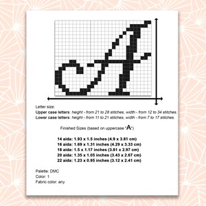 Alphabet Cross Stitch Pattern PDF Calligraphy Stitch, Font Xstitch ...