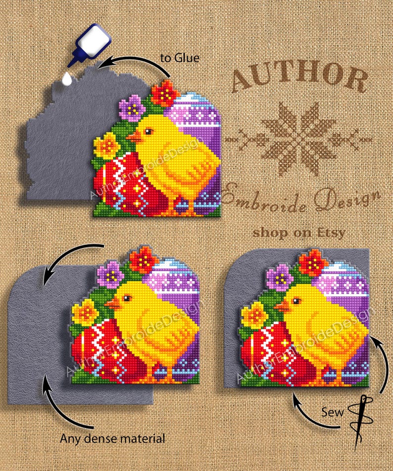 Easter Corner Bookmark Cross Stitch Pattern PDF Download Easter Chick ...