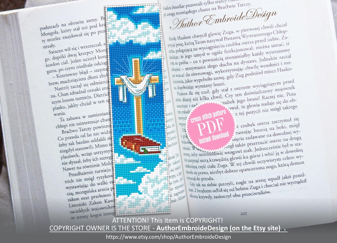 Christian Bookmark Cross Stitch Pattern PDF Download Holy Cross and ...