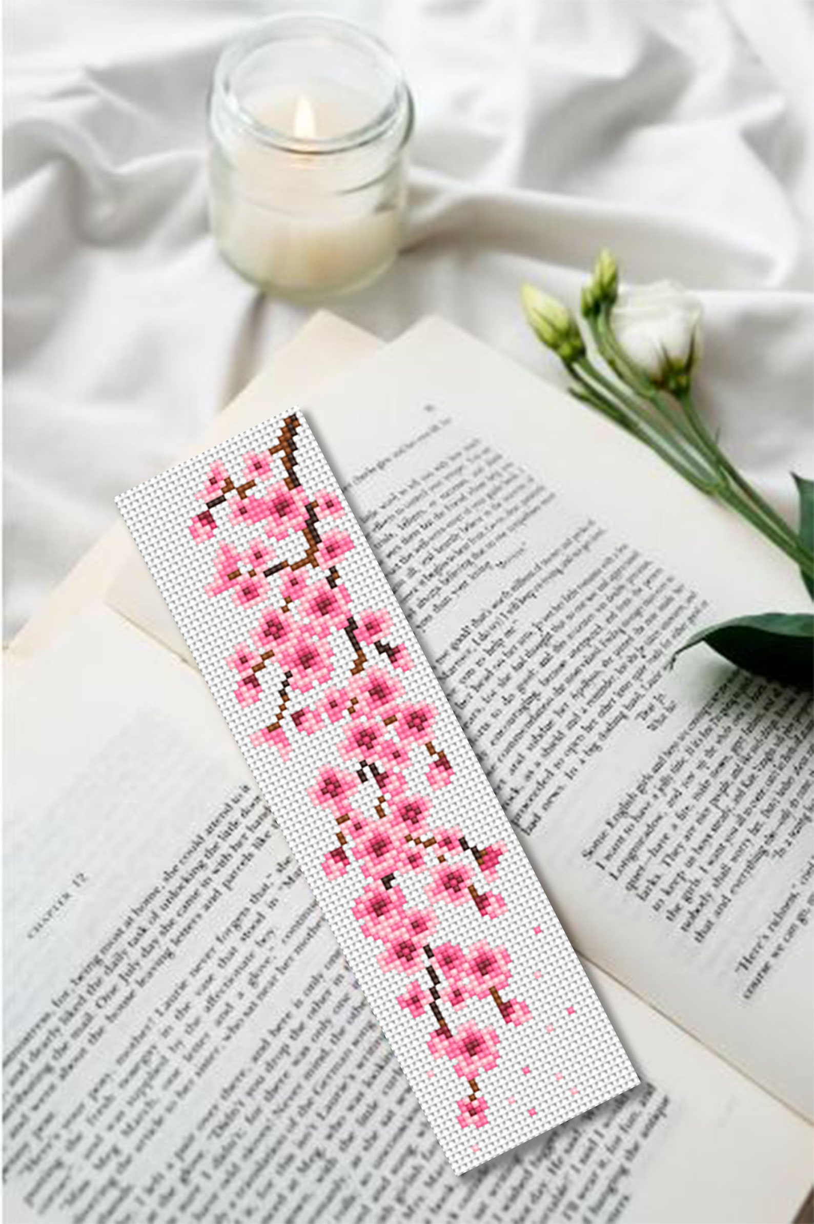 Sakura Bookmark Cross Stitch Pattern PDF Download Spring Cross Stitch ...