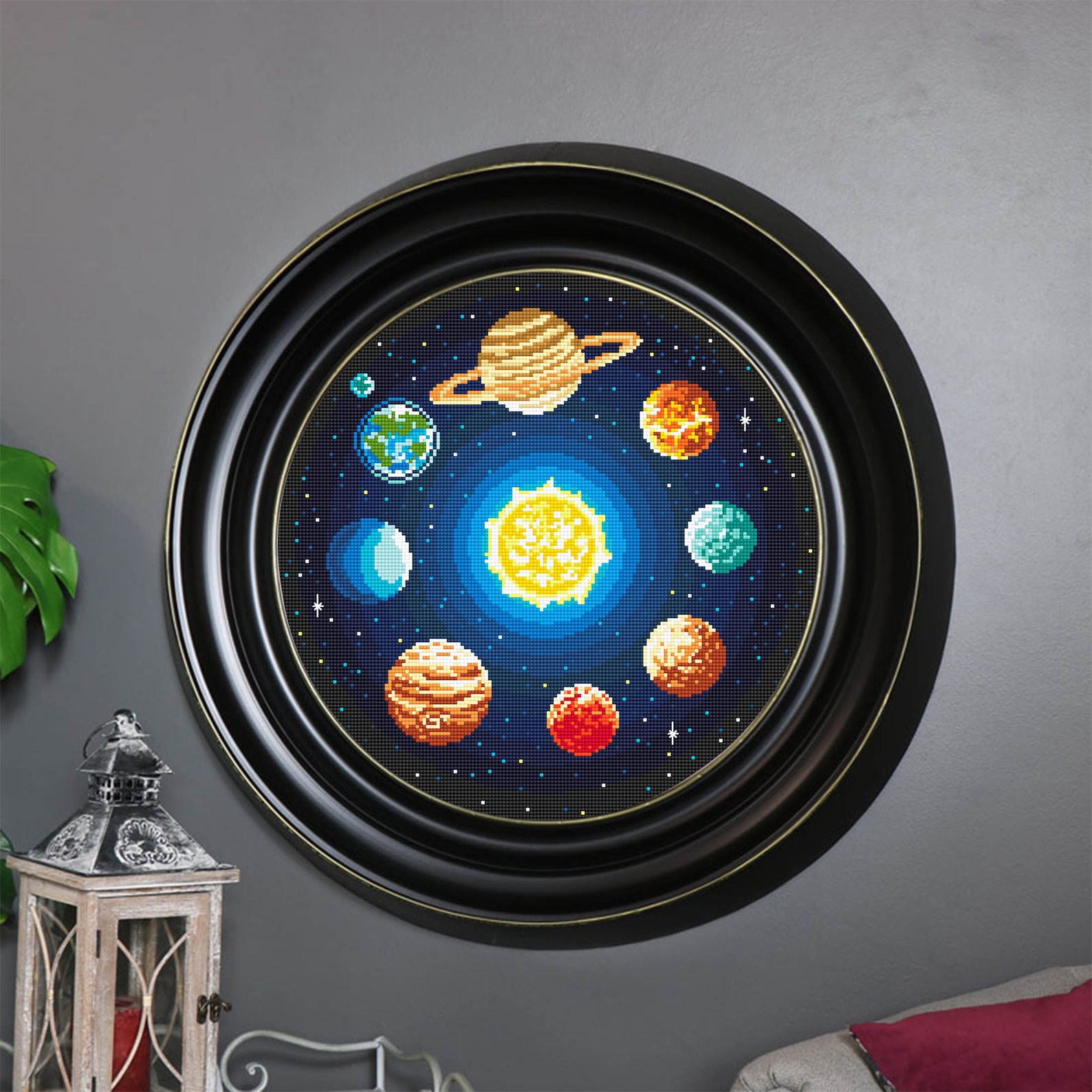 Solar System Cross Stitch Pattern Download PDF Planets Cross Stitch ...