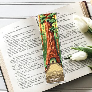Redwood National Park Bookmark Cross Stitch Pattern PDF Download Nature ...