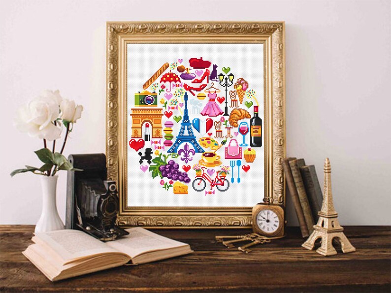 France Cross Stitch Pattern Download PDF French Sampler PDF - Etsy