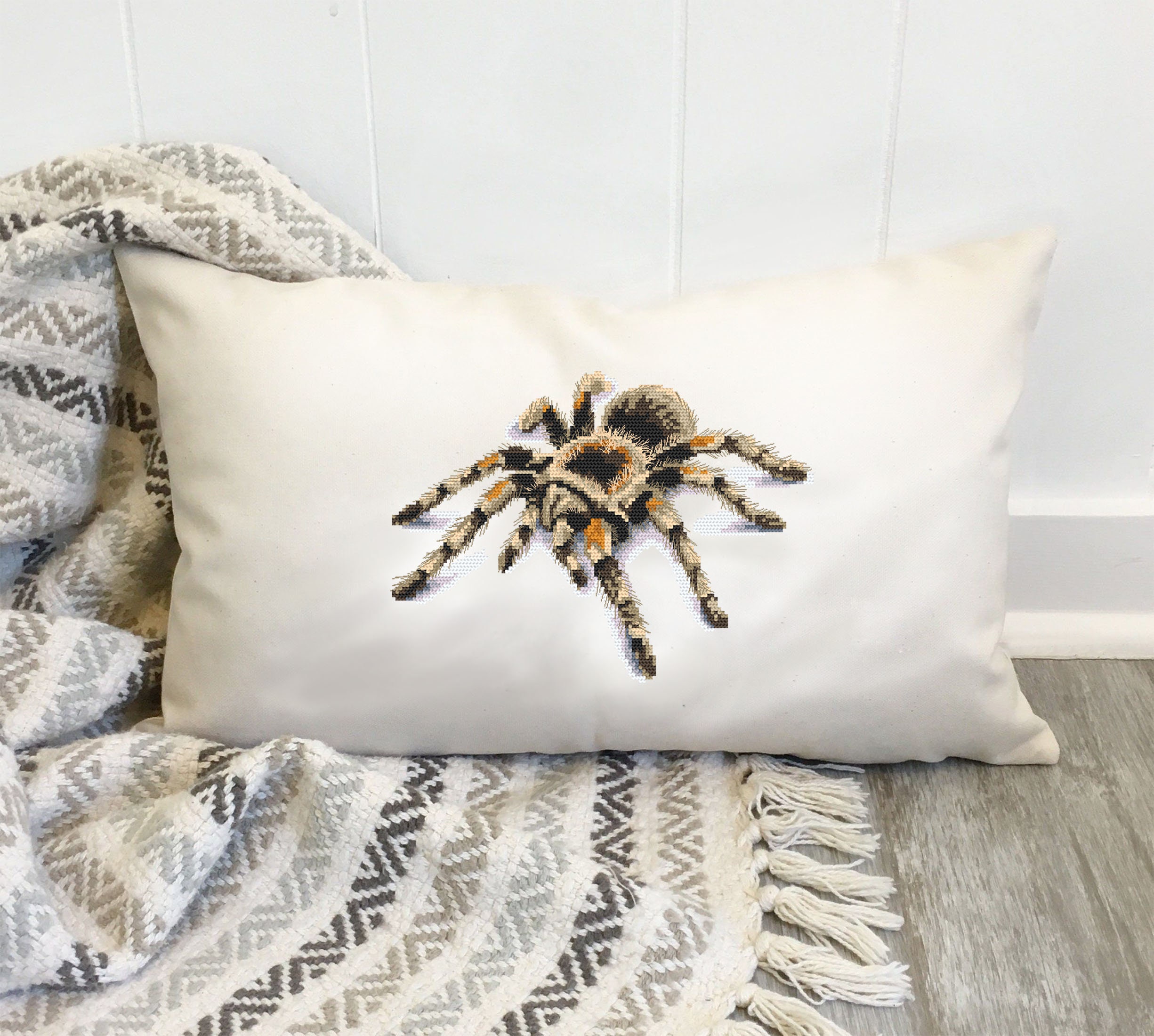 Tarantula Spider Cross Stitch Pattern Download PDF Spooky - Etsy