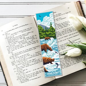 Katmai National Park Bookmark Cross Stitch Pattern PDF Download Nature ...