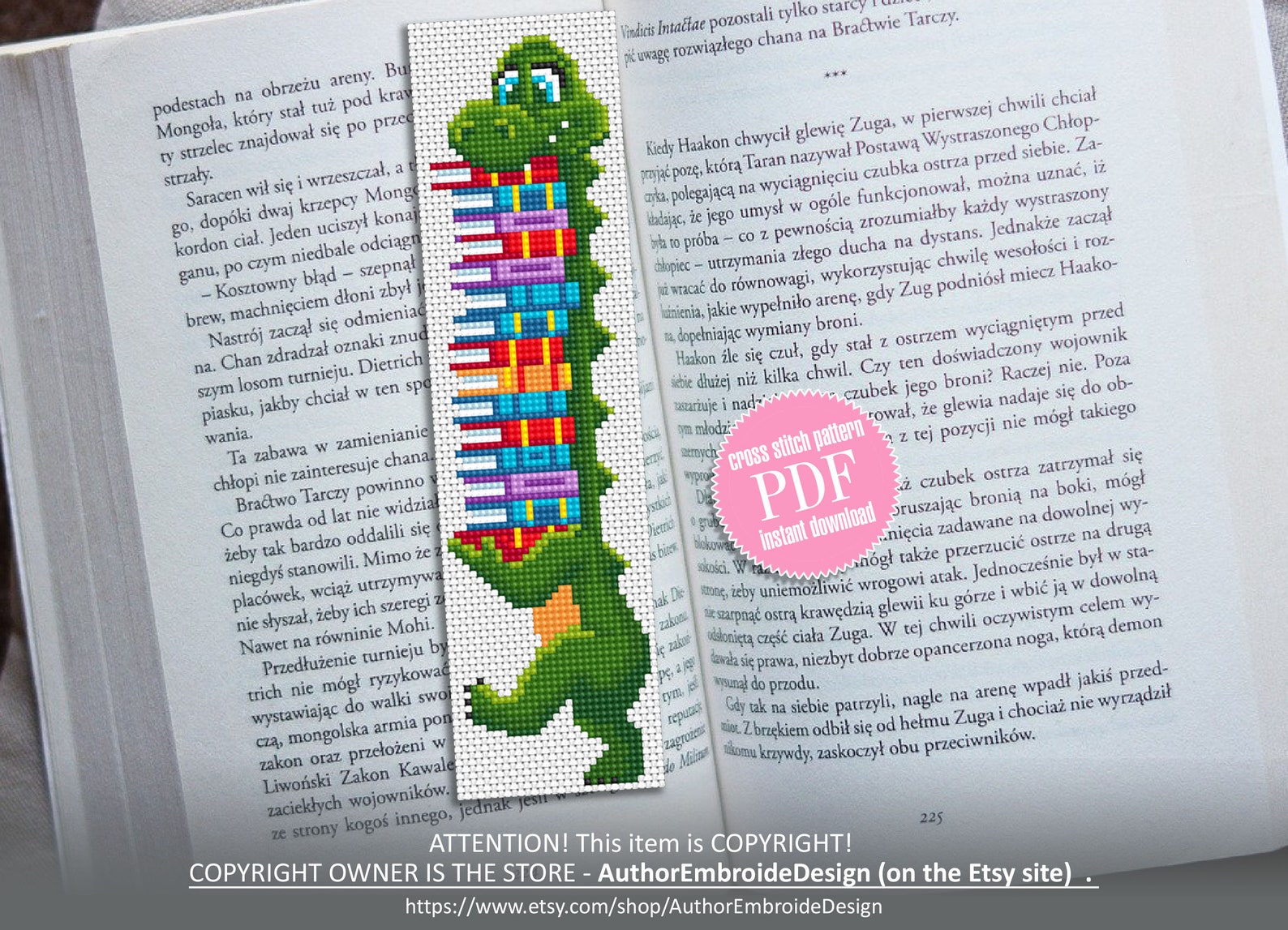 Cute Bookmark Cross Stitch Pattern Digital PDF Handmade Bookmark ...
