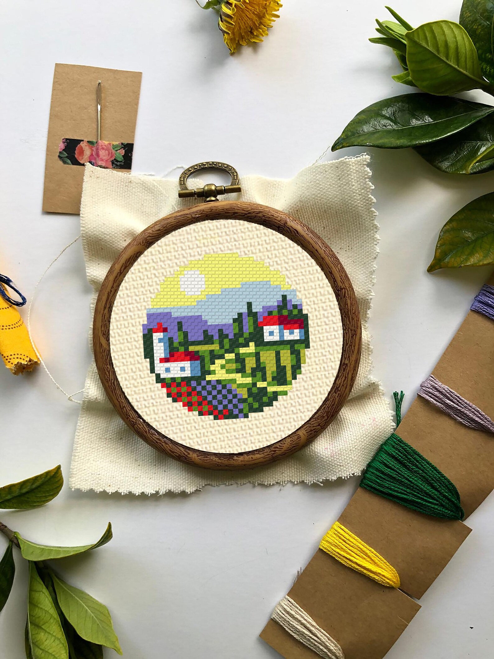 Small Cross Stitch Pattern Download PDF Italy Village Cross - Etsy