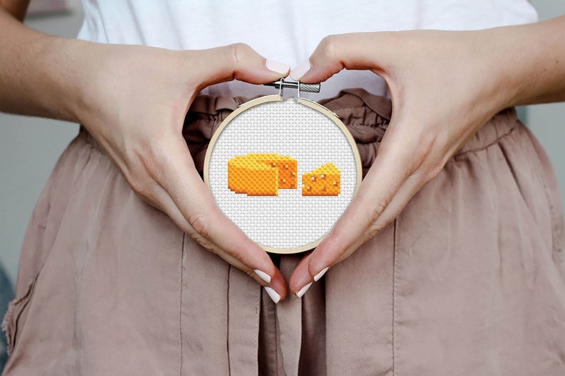 Cheese Small Cross Stitch Pattern PDF Mini Cross Stitch Chart - Etsy