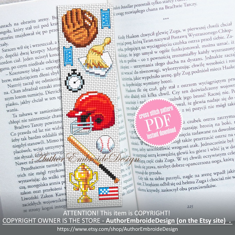 Baseball Bookmark - Etsy