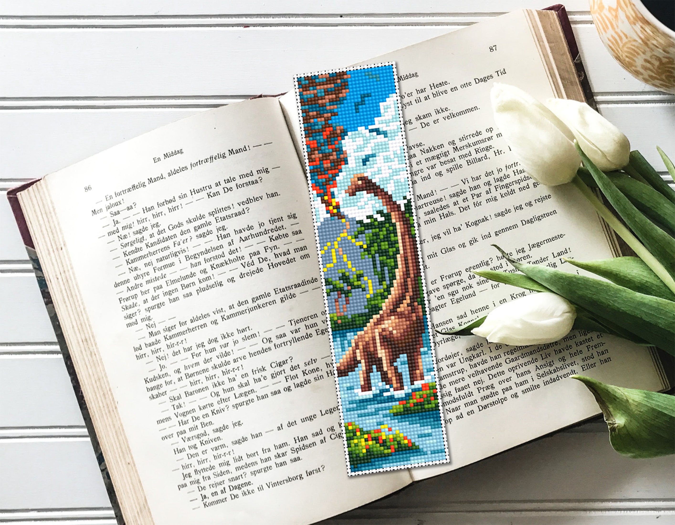 Bookmark Cross Stitch Pattern Download PDF Modern Handmade - Etsy