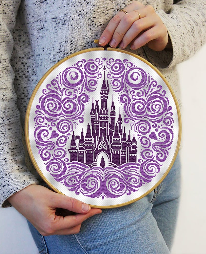 Cinderella Castle Mandala Cross Stitch Pattern PDF Download Magic ...