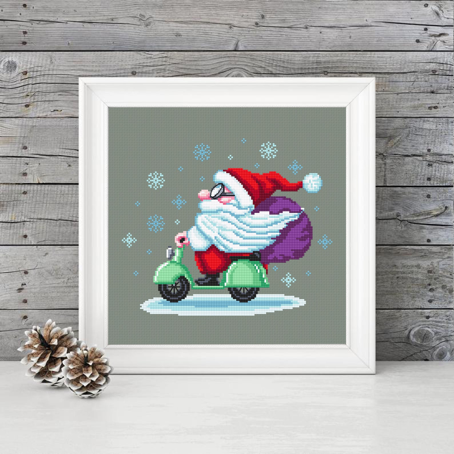 Funny Christmas Santa Cross Stitch Pattern Download PDF Santa - Etsy