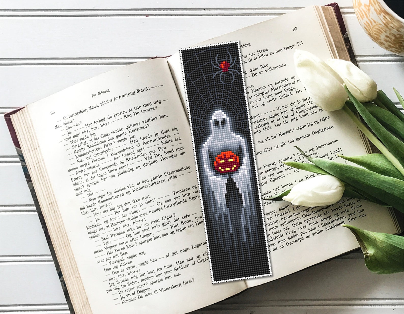 Spooky Halloween Bookmark Cross Stitch Pattern Download PDF - Etsy