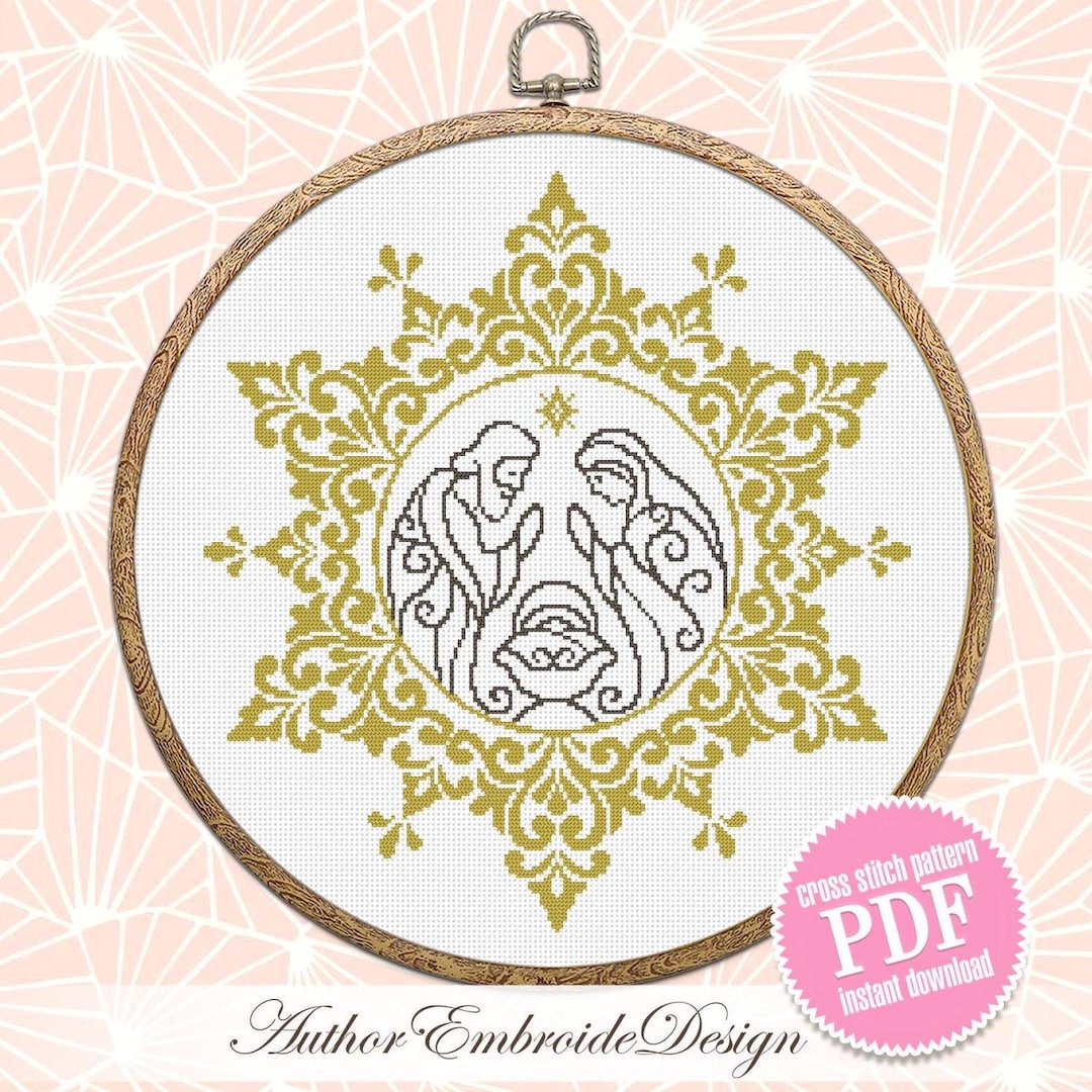 Nativity Scene Cross Stitch Pattern PDF Download Mandala Cross Stitch ...