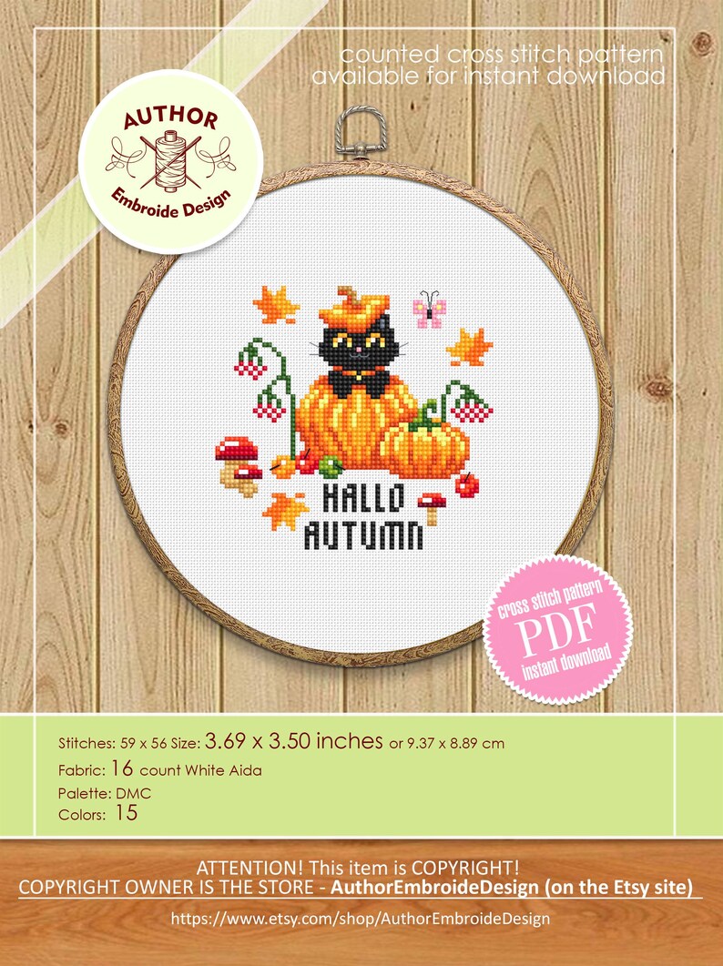 Set Black Cat Cross Stitch Pattern PDF Download Cat Holiday Cards Cross ...