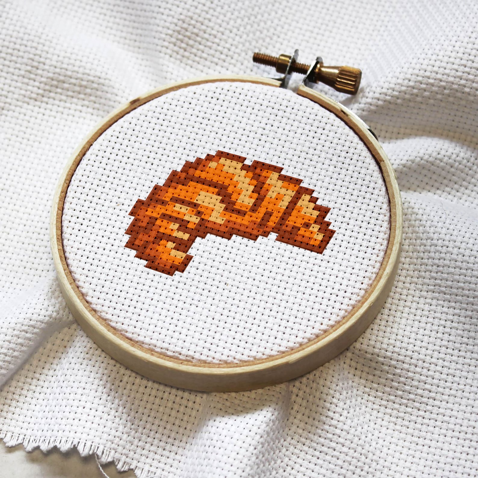 Croissant Small Cross Stitch Pattern PDF Easy Mini Cross - Etsy
