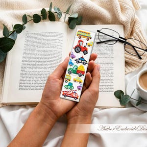 Vehicle Bookmark Cross Stitch Pattern PDF Instant Download Mini Cars ...