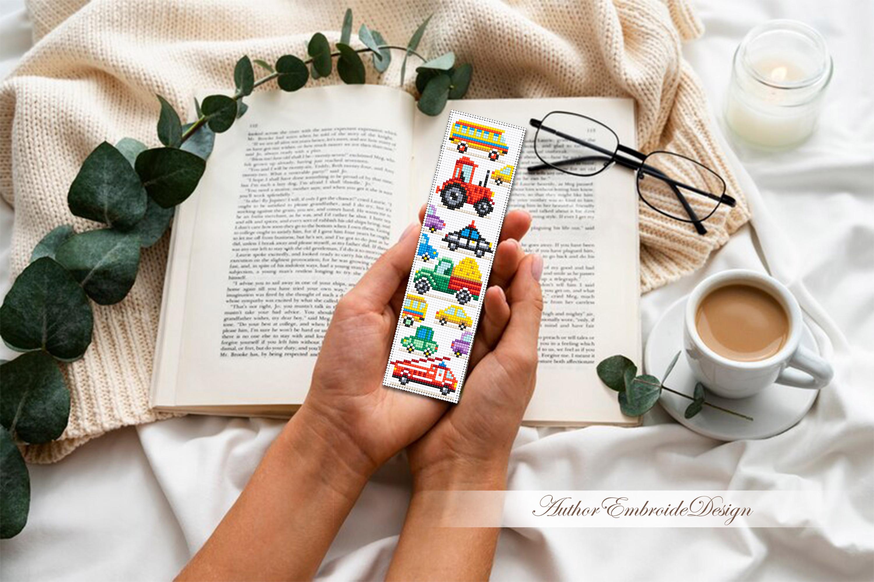 Vehicle Bookmark Cross Stitch Pattern PDF Instant Download Mini Cars ...
