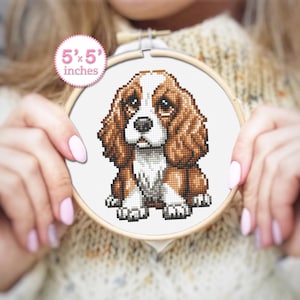 Spaniel Dog Cross Stitch Pattern PDF Download Small Pet Cross Stitch ...