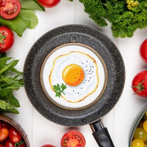 Fried Egg Cross Stitch Pattern PDF Instant Download Food Cross Stitch ...