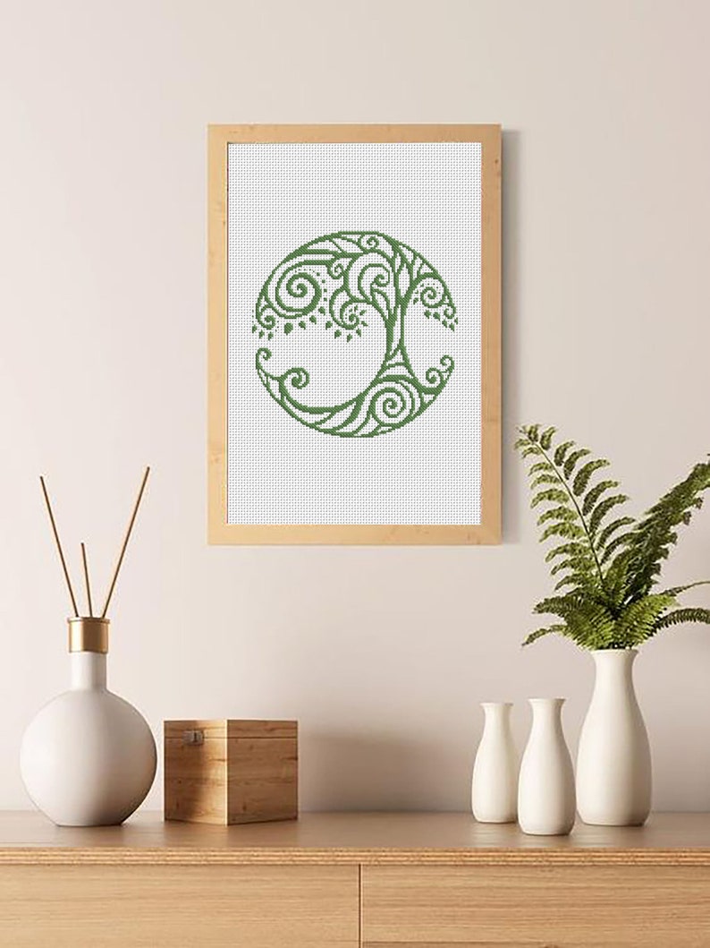 Tree of Life Cross Stitch Pattern Digital PDF Simple Mandala | Etsy