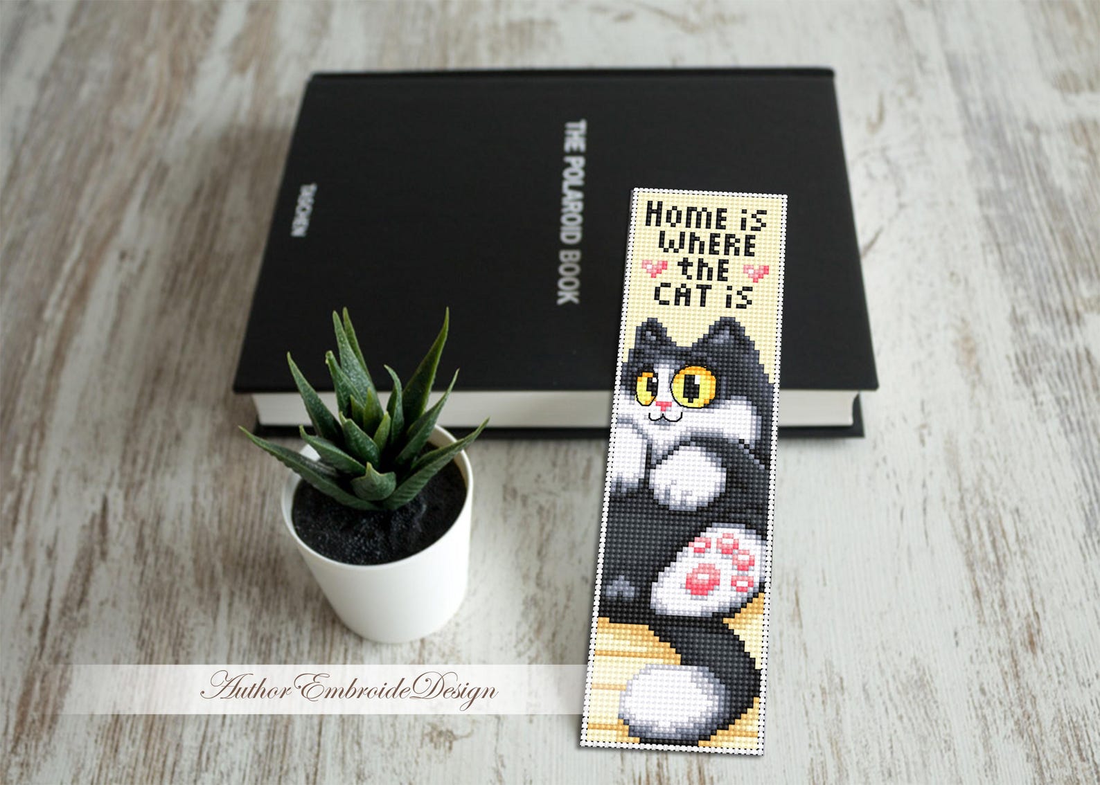 Cat Bookmark Cross Stitch Pattern PDF Download Black Cat Cross Stitch ...