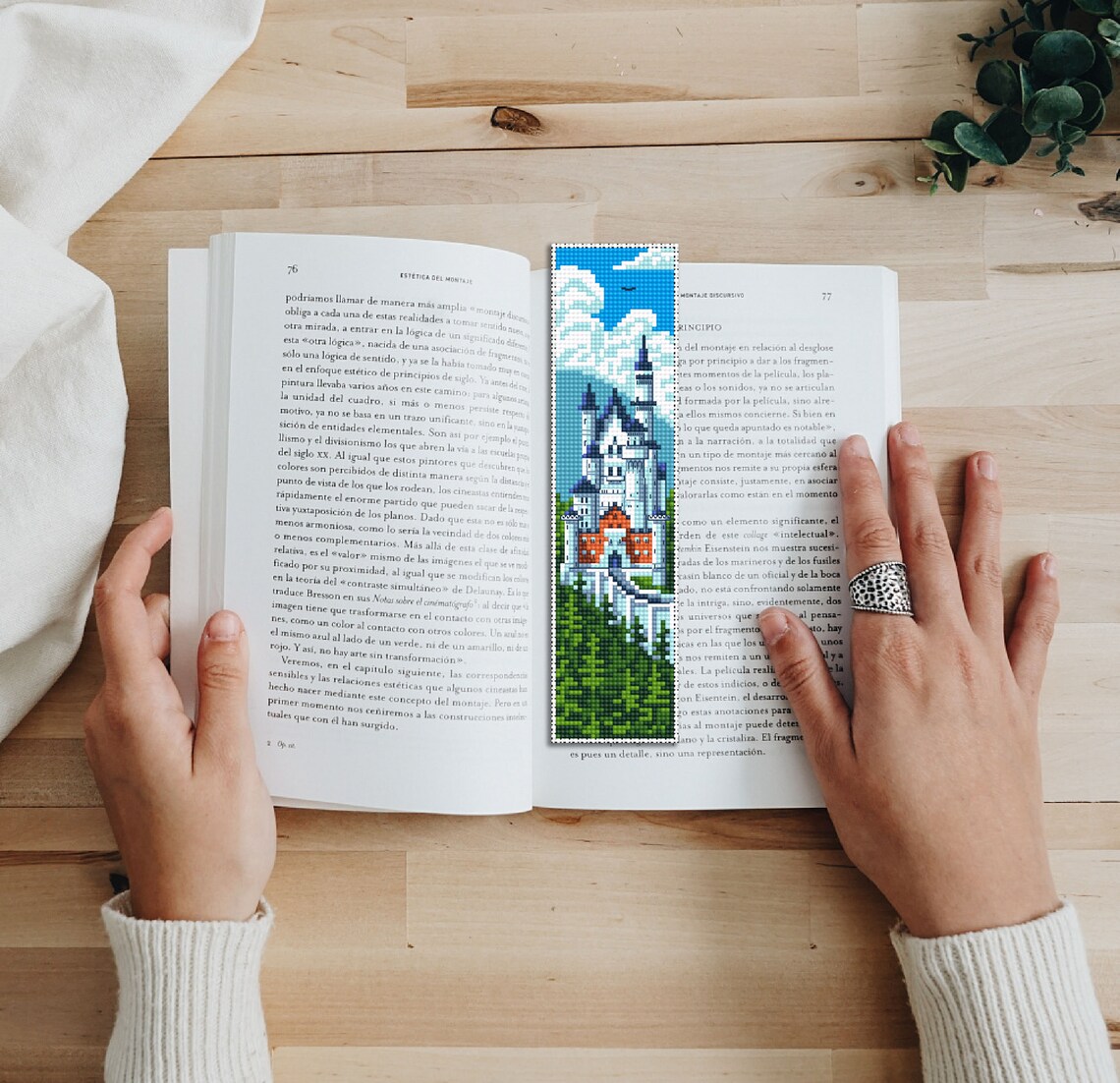 Bookmark Cross Stitch Pattern PDF Neuschwanstein Castle Cross - Etsy