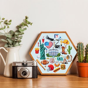 USA Cross Stitch Pattern Download PDF United States of America Pattern ...