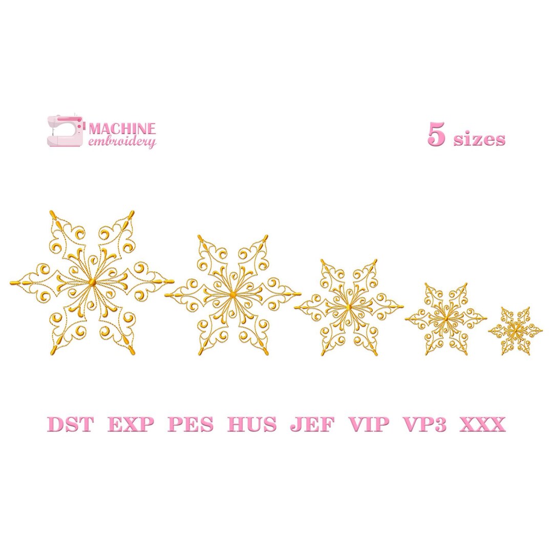 Snowflake Embroidery Design Machine Embroidery Pattern, Embroidery ...