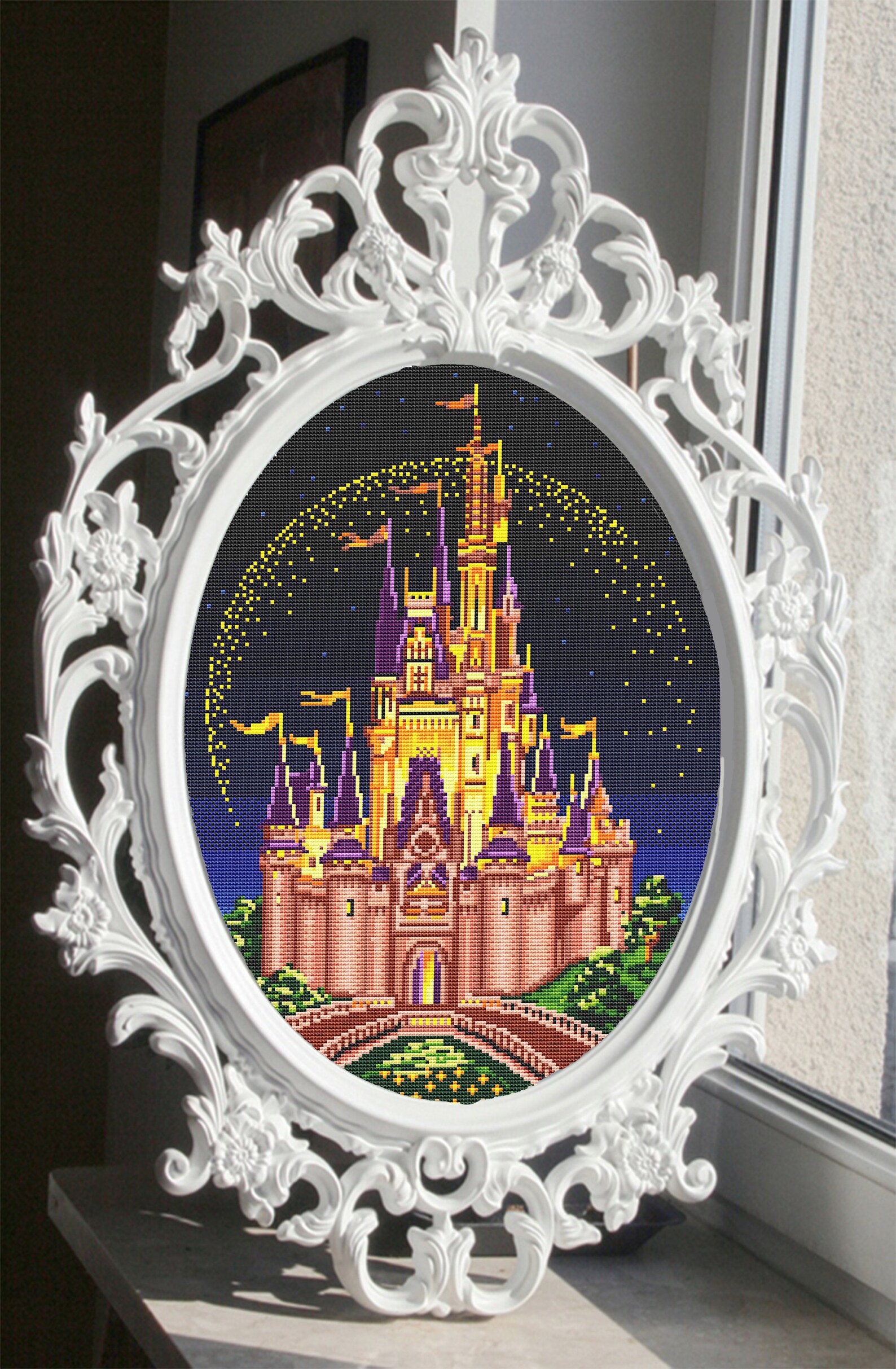 Cinderella Castle Cross Stitch Pattern Download PDF Magic Kingdom Cross ...