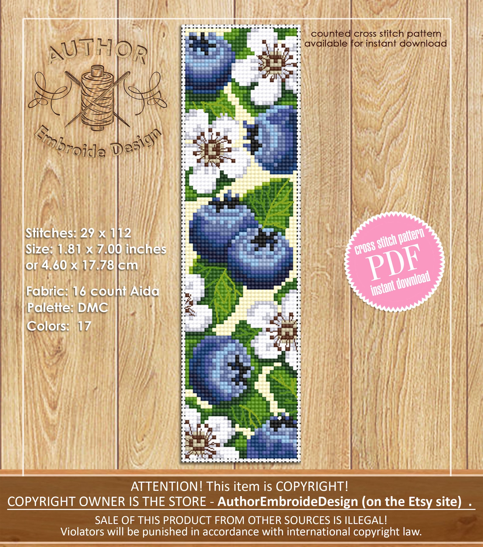 Floral Bookmark Set Cross Stitch Pattern PDF Download Handmade - Etsy